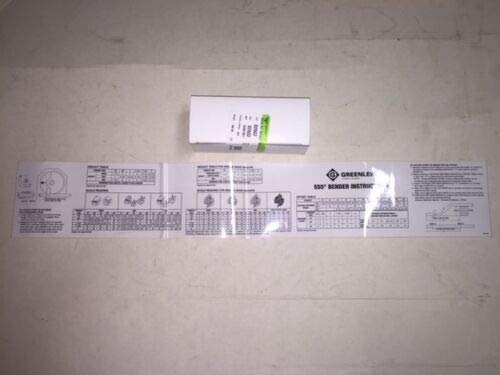 Greenlee - Decal Kit, Bending Instr 555C, Bending (02602)